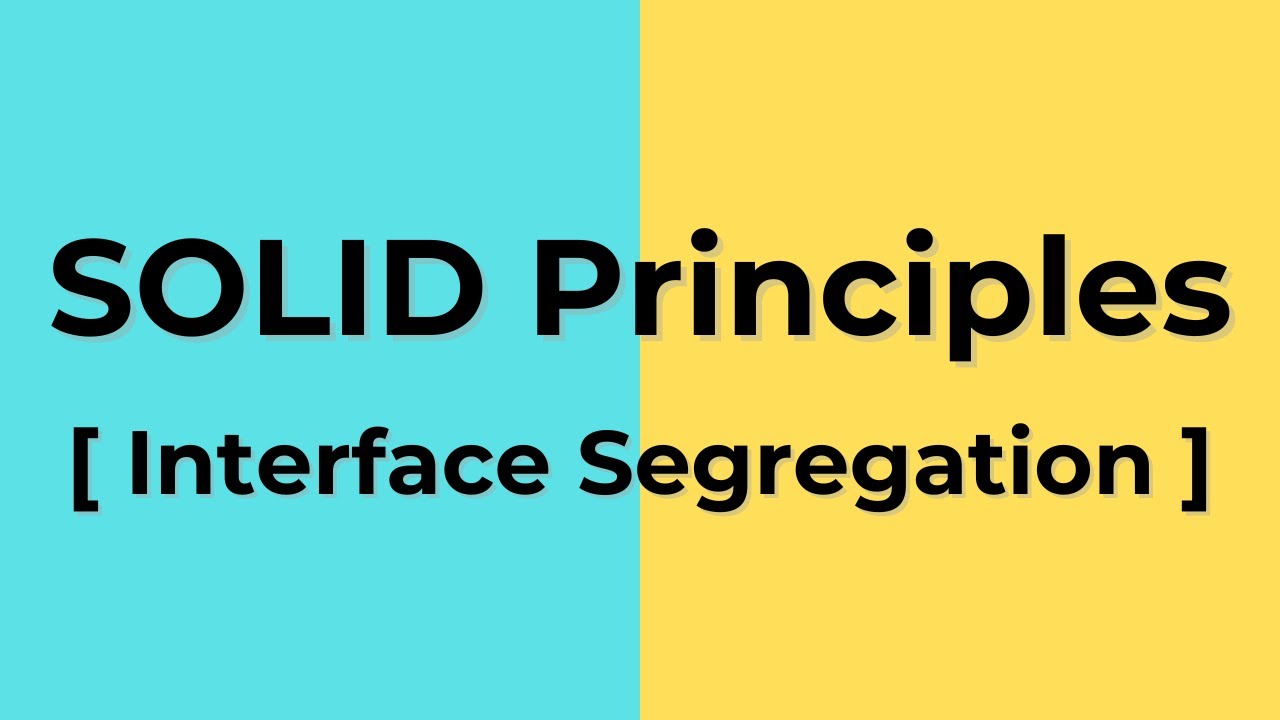 Solid Principles Interface Segregation 4 Youtube