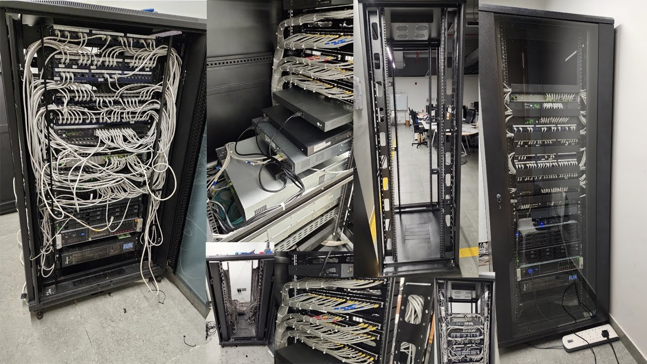Transforming 27u Server Rack Into 42u Clean Cable Routing Upgrade Your