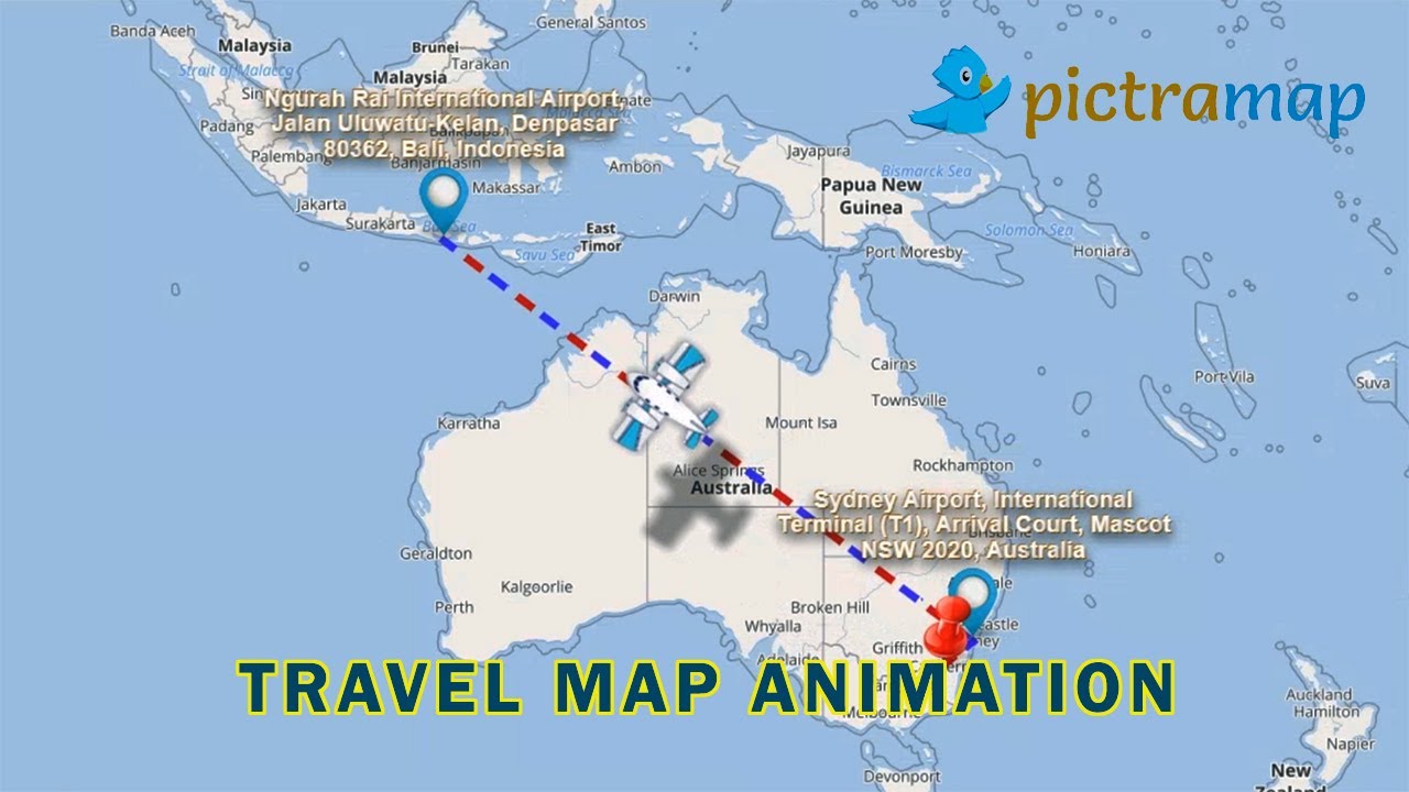 Create A Simple Travel Map Animation Youtube