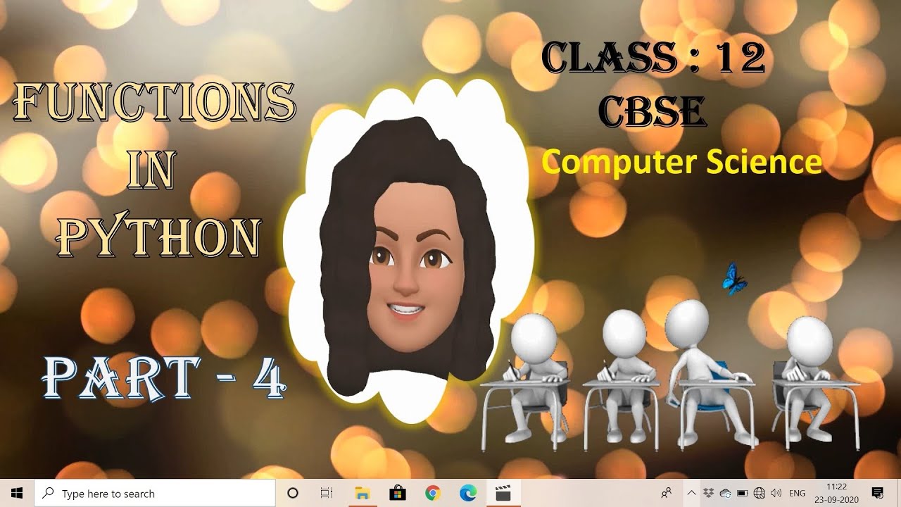 Python Programming Functions Part Iv Youtube