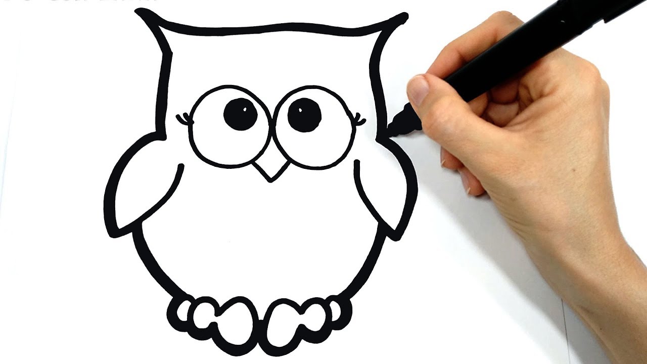 Como Dibujar Un Búho Fácil Youtube