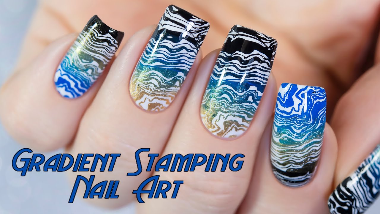 Gradient Stamping Nail Art стемпинг с градиентом Youtube