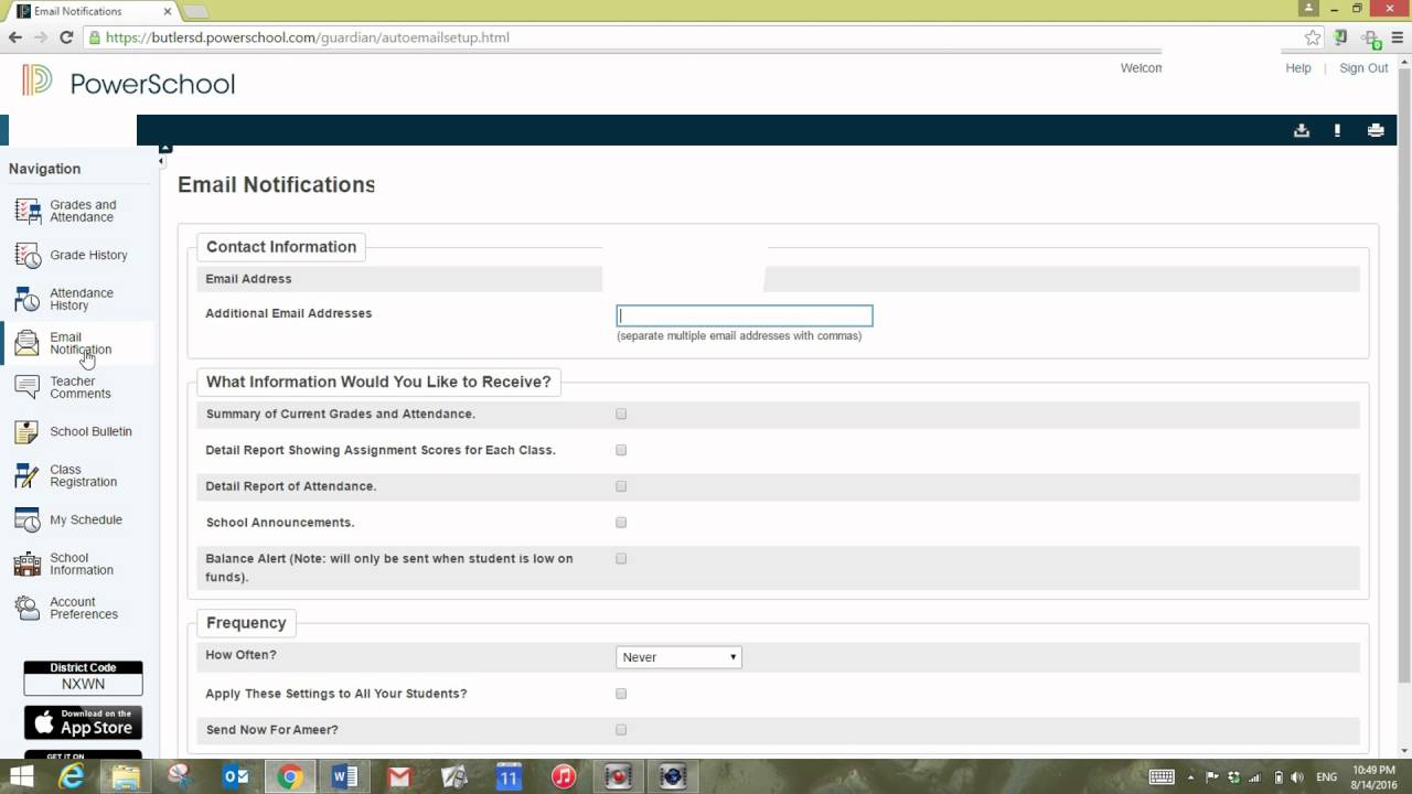 Powerschool Parent Portal User Guide