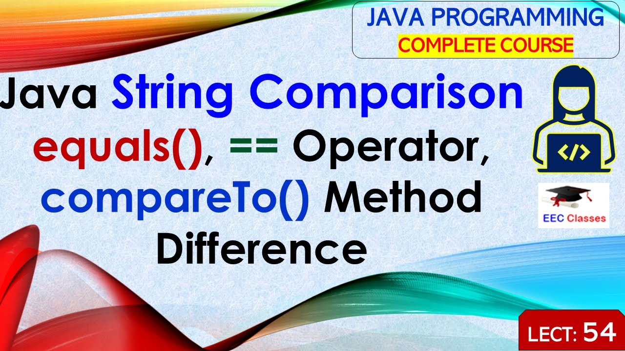 L54 Java String Comparison Equals Operator Compareto Method