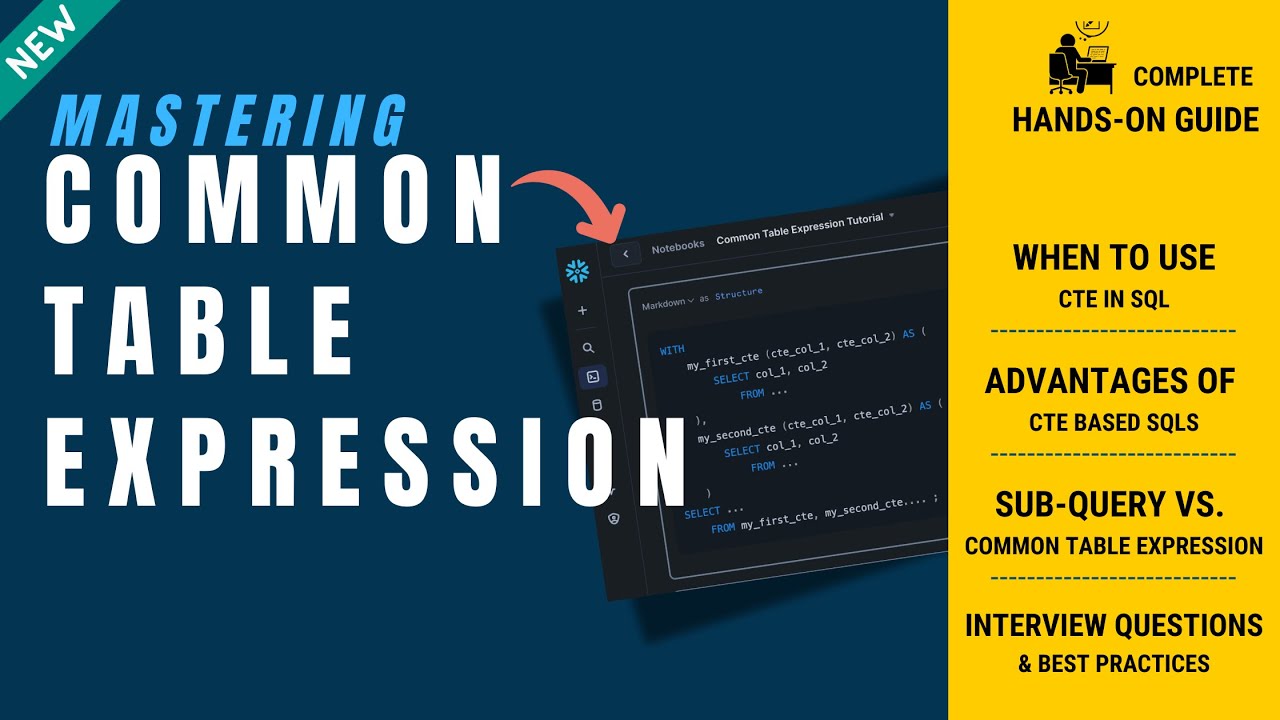 Common Table Expression In Sql Youtube
