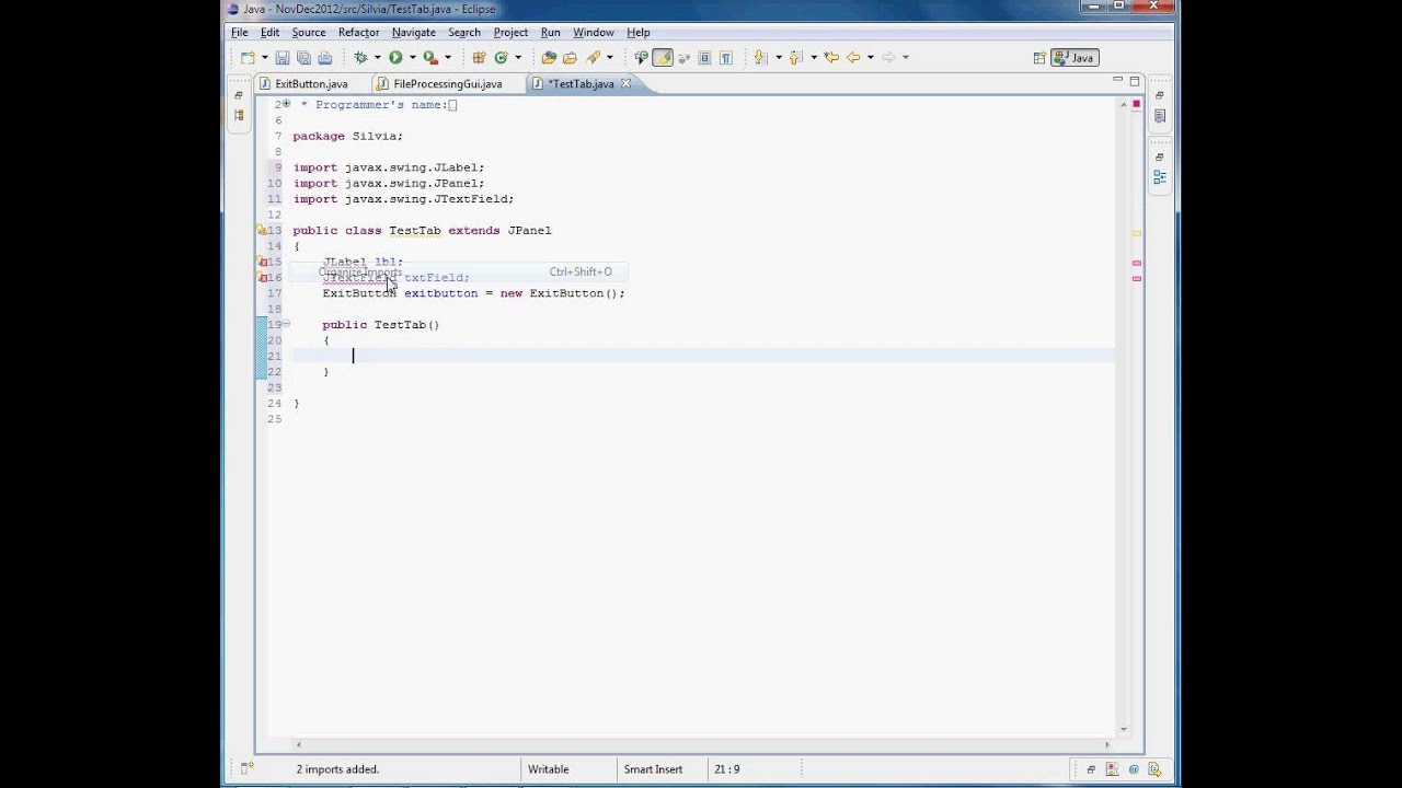 Tabbed Pane Tutorial Youtube