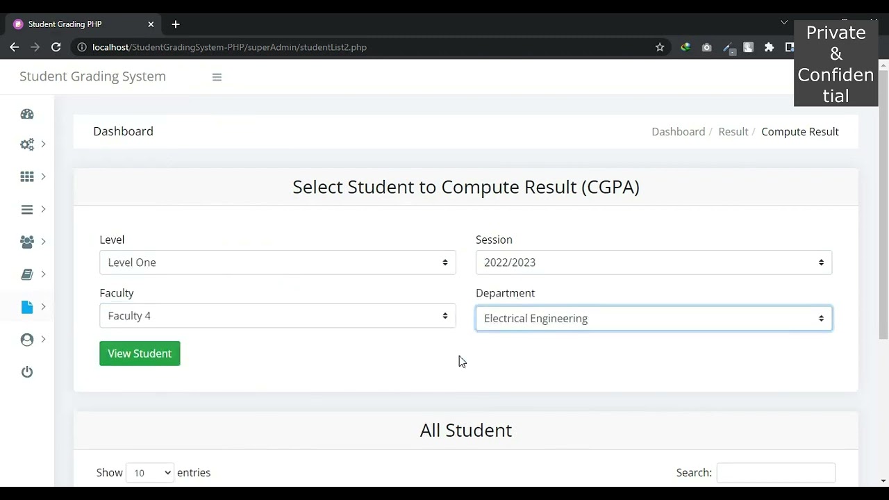 Student Grading System V2 Full Php Project With Source Code Youtube