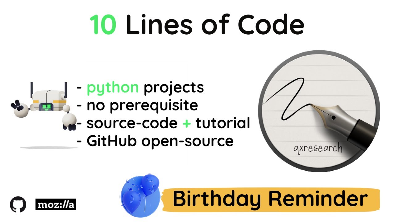 Birthday Reminder Using Python Python Qxresearch Youtube