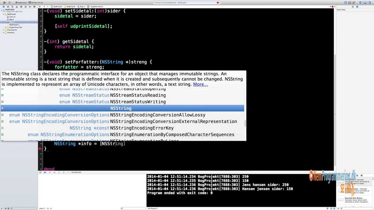 Objective C Kursus Tutorials 13 Referencer Metodekald Og Strings
