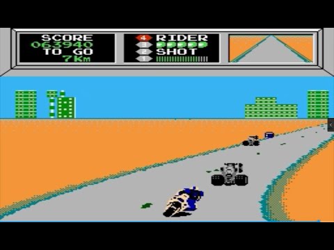 Nes Fc Game Mach Rider One Life Playthrough Video Games