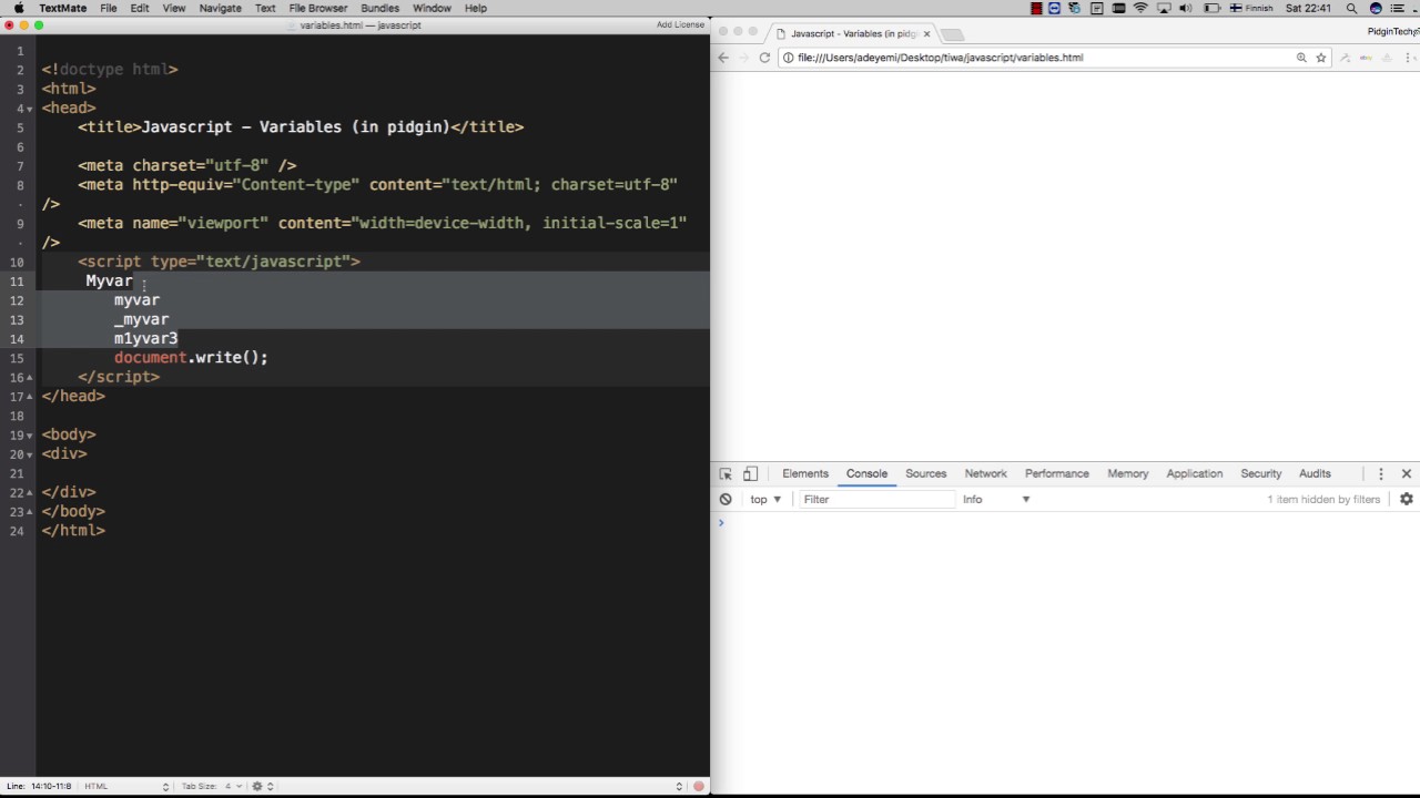Javascript Variables Youtube