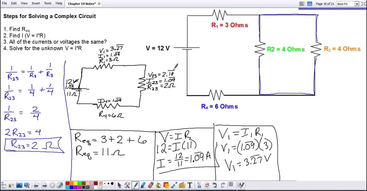 Complex Circuit Problem 1 Youtube