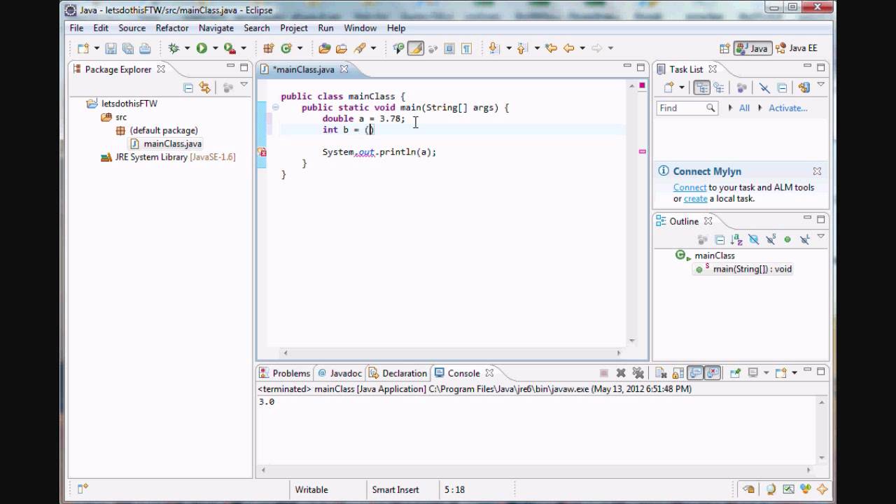 Java Programming 26 Type Casting Youtube