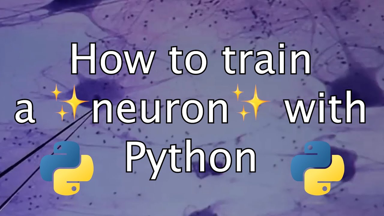 How To Train A Neuron With Python Youtube