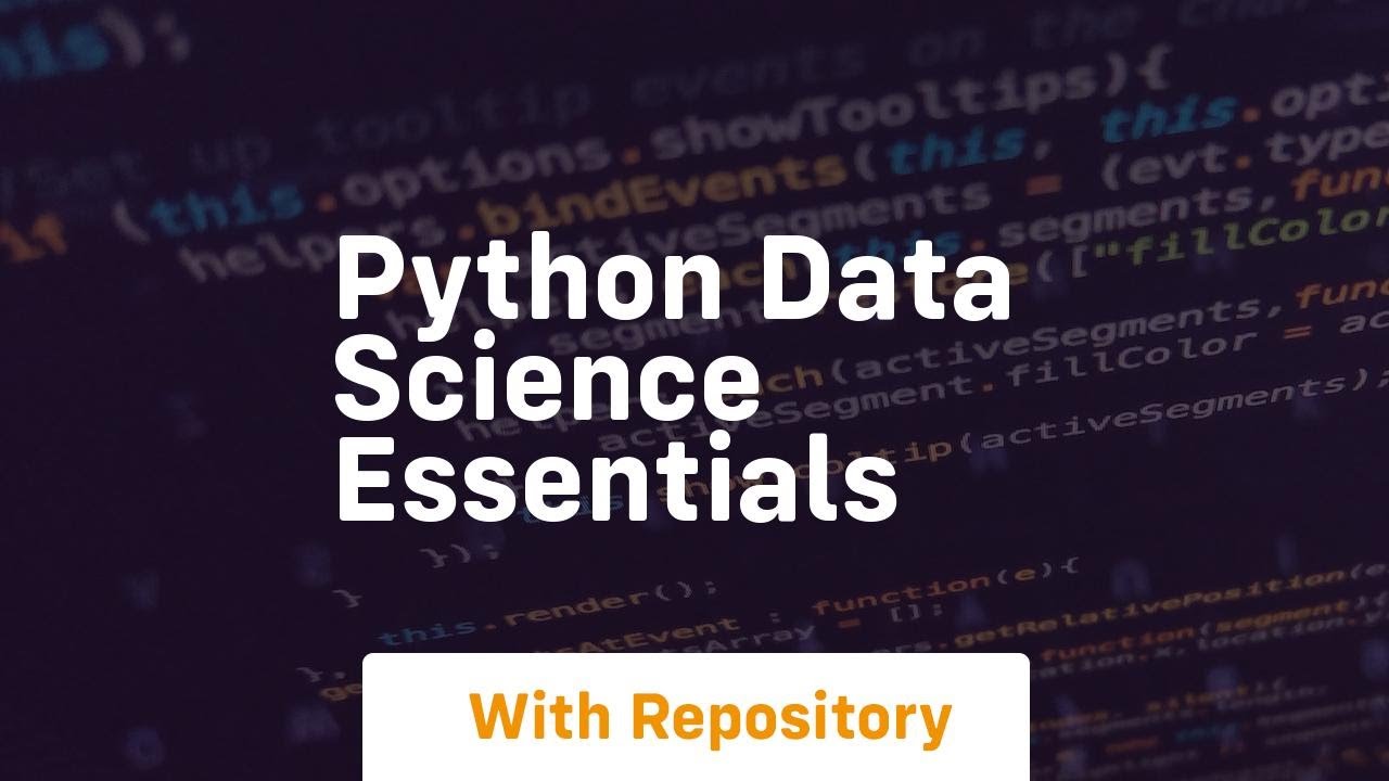 Python Data Science Essentials Youtube