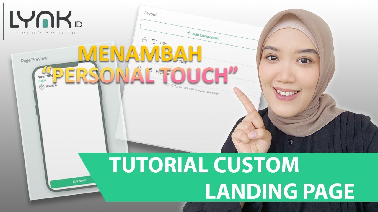 Tutorial Singkat Custom Landing Page Di Lynk Id Youtube