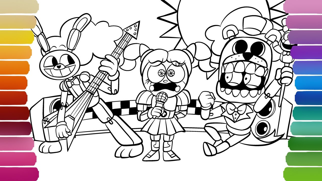 The Amazing Digital Circus But They Re Animatronics Coloring Pages