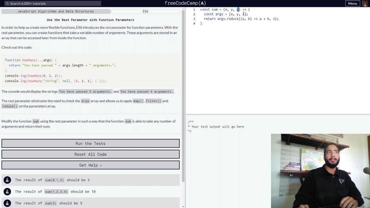 How To Use The Rest Parameter With Function Parameters In Javascript