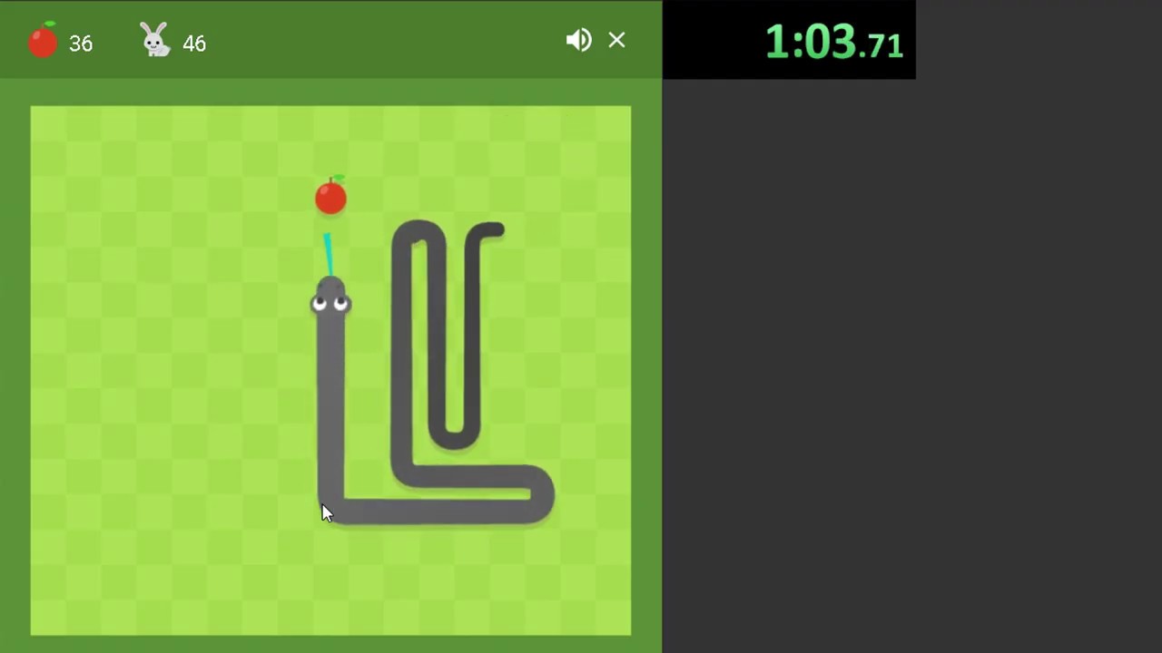 Google Snake Fast 50 Apples 1m26s320ms Youtube