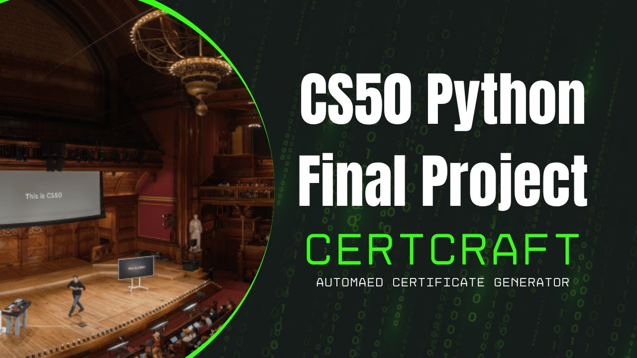 Certcraft Cs50 Python Final Project Youtube