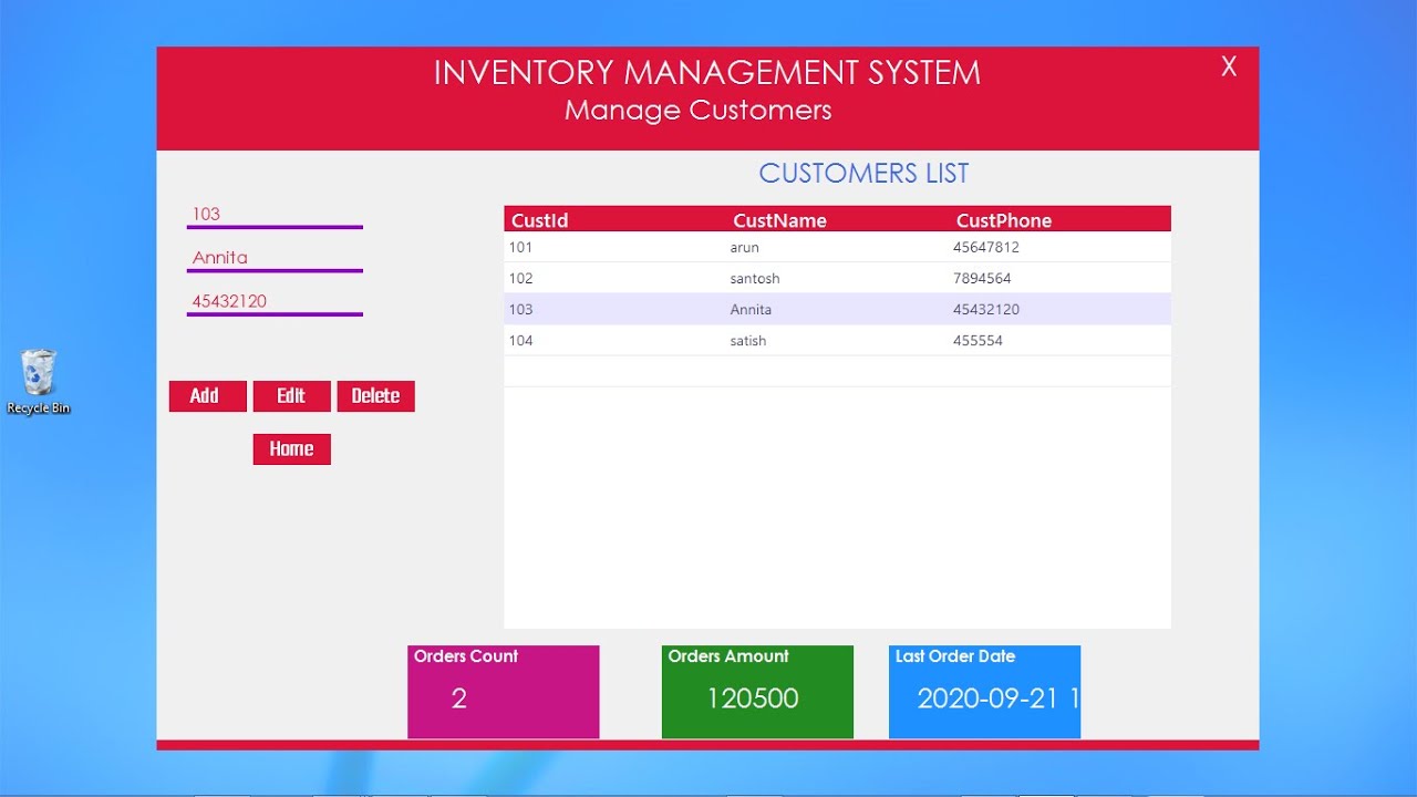 C Full Project Inventory Management System With Source Code Youtube
