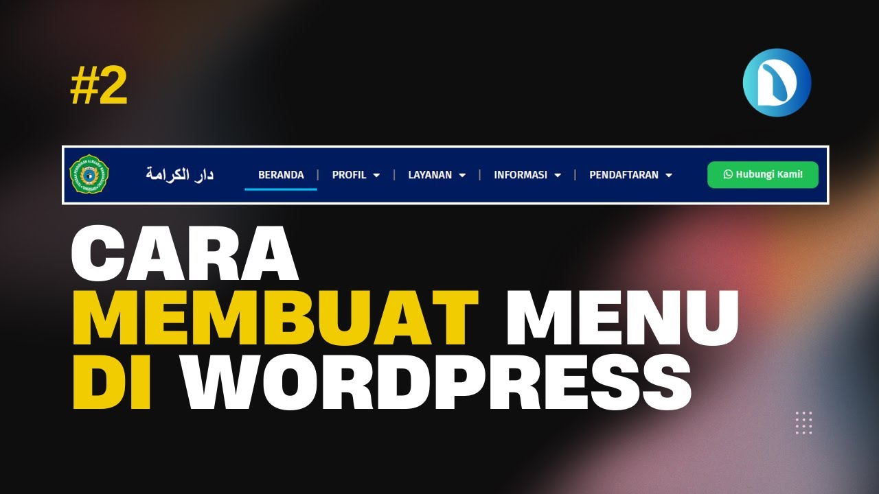 Tutorial Membuat Primary Menu Utama Di Wordpress Youtube