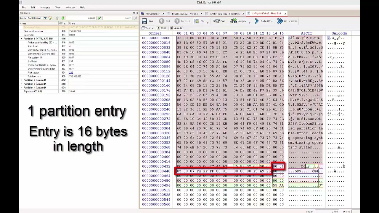 The Master Boot Record Forensics Demonstration Youtube