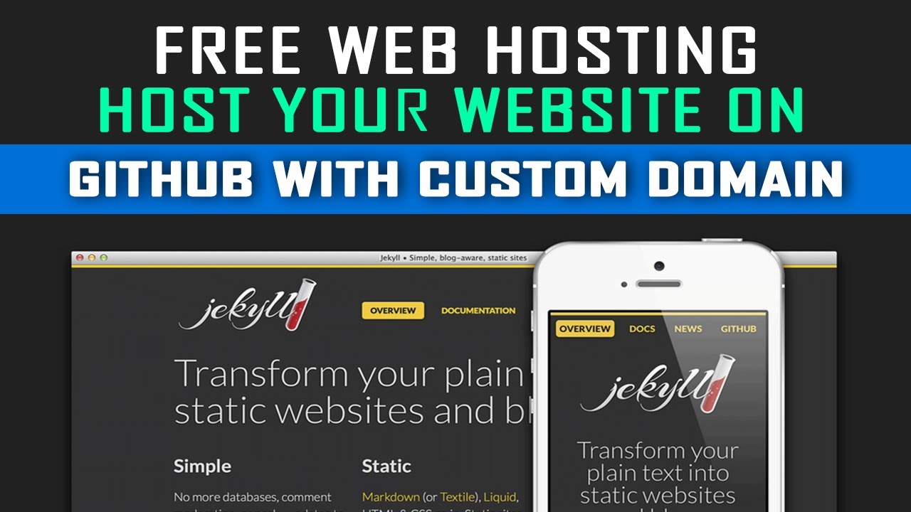 How To Host Your Website On Github With Custom Domain Free Web