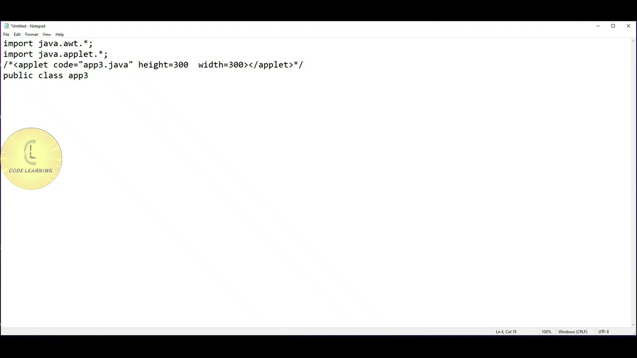 Java Applet Graphics Display Codelearning Youtube