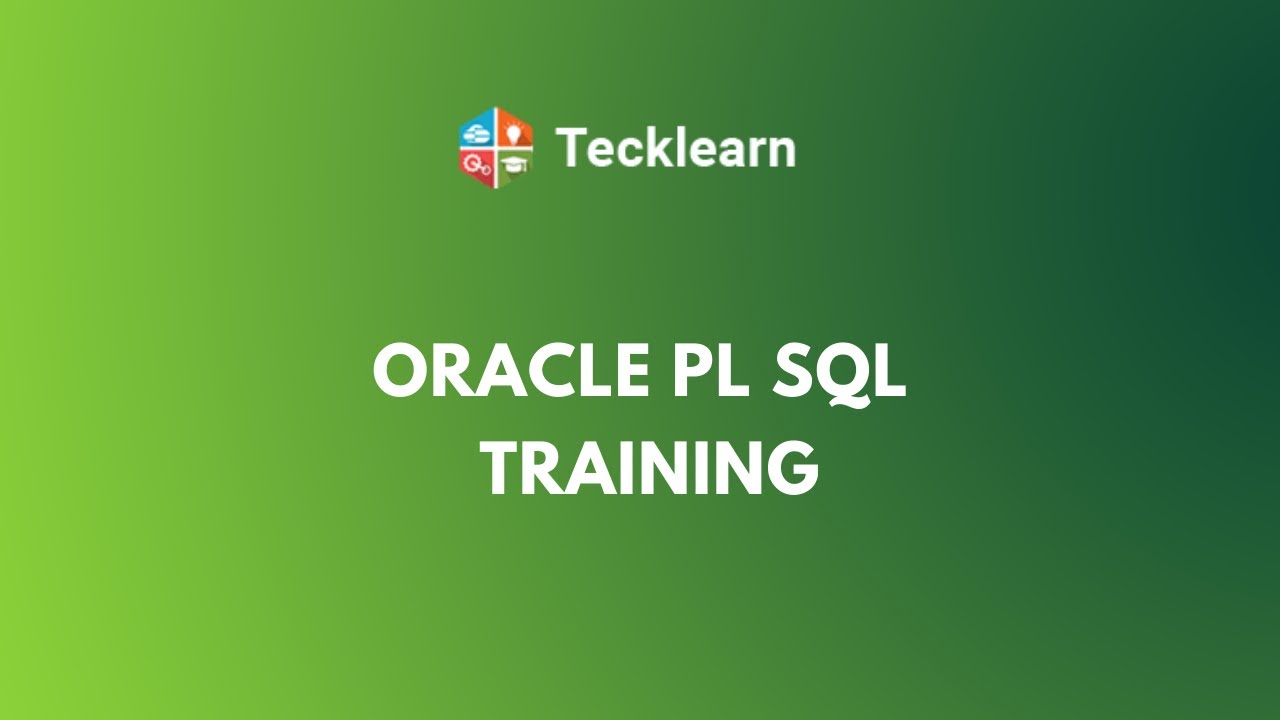 Oracle Pl Sql Training Youtube