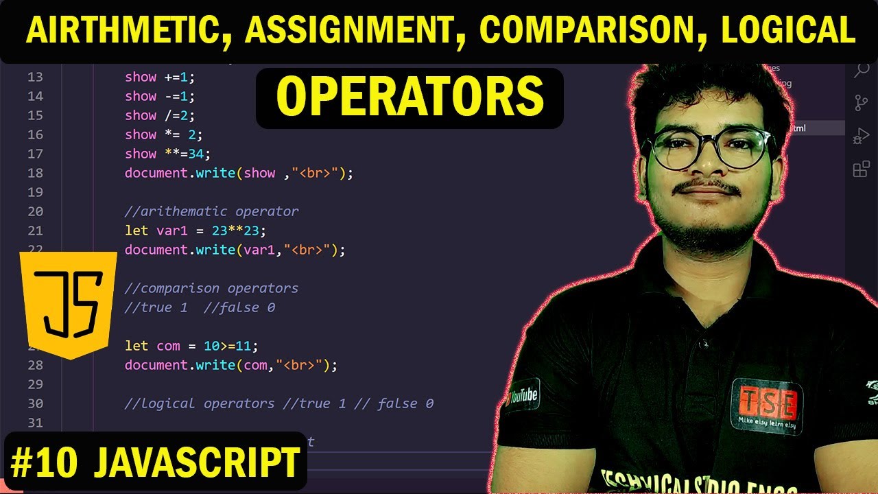 Javascript 10 Operators In Javascript Assignment Arithmetic