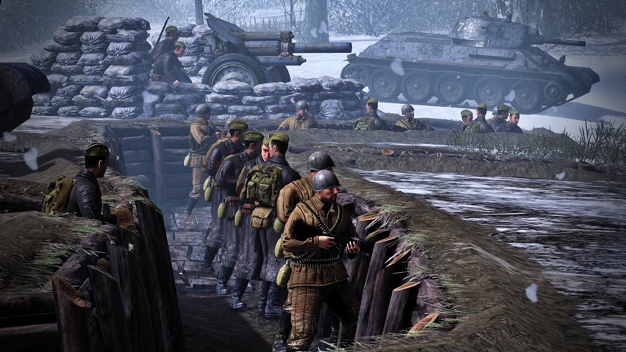 Soviet Line Defense Battle Moscow 1941 Men Of War 2 Youtube