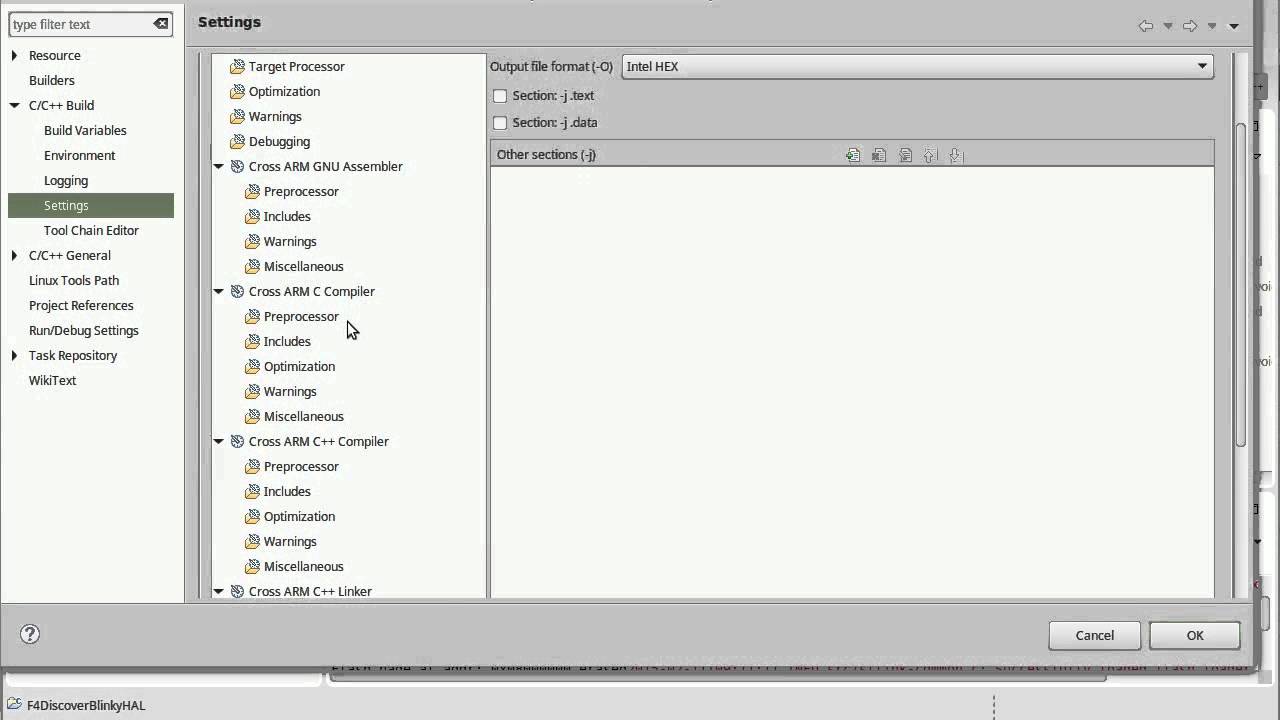 Getting Started Arm Cortex M4 Stm32 With Eclipse In Linux 4 4 Blinky