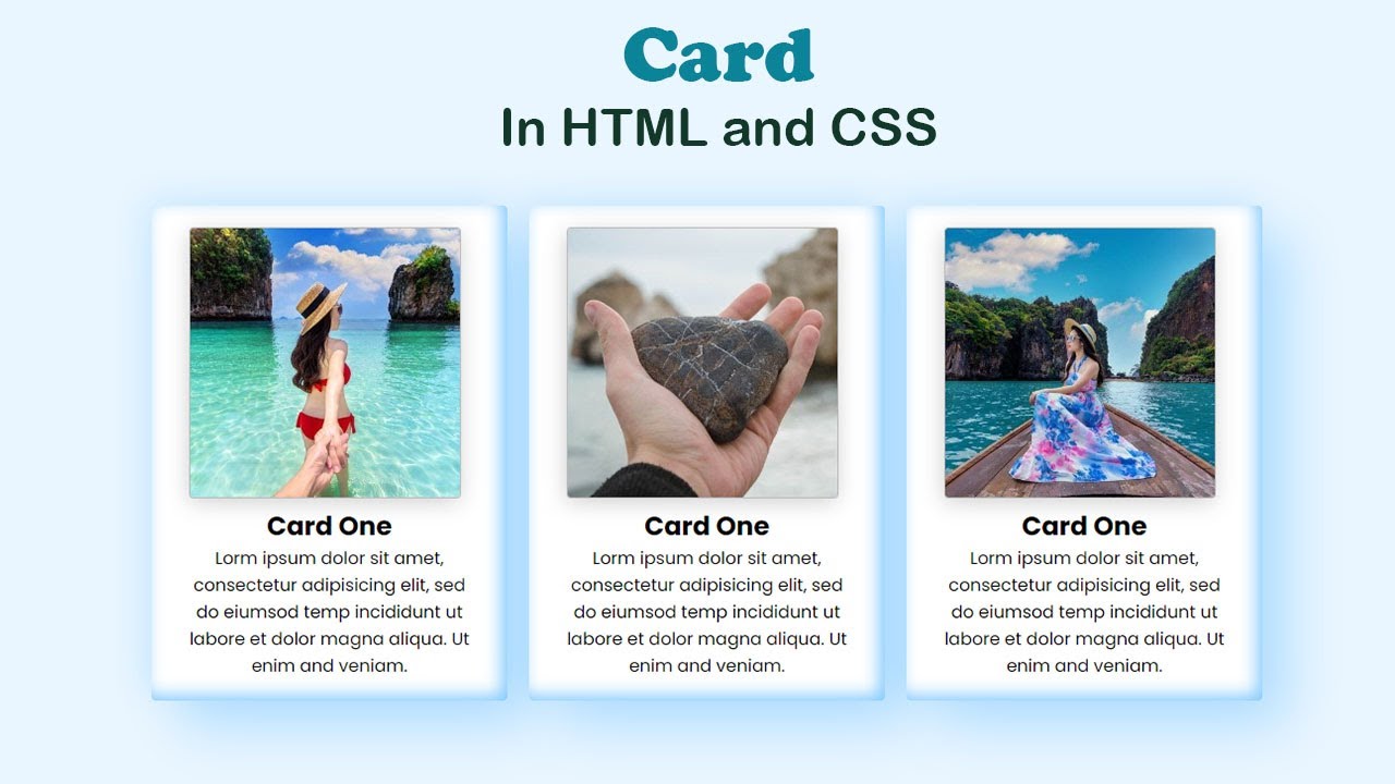 Responsive Cards With Html And Css Free Source Code Youtube