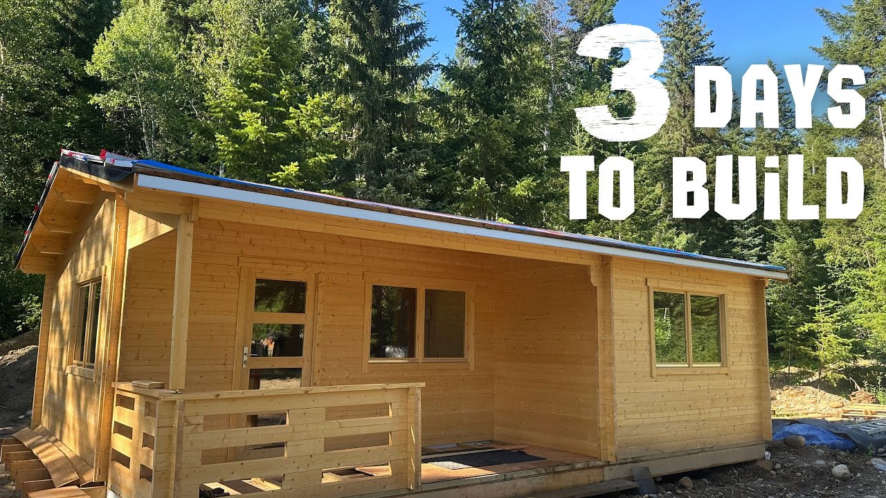 Solo Cabin Build From Floor To Roof In Just 3 Days Youtube