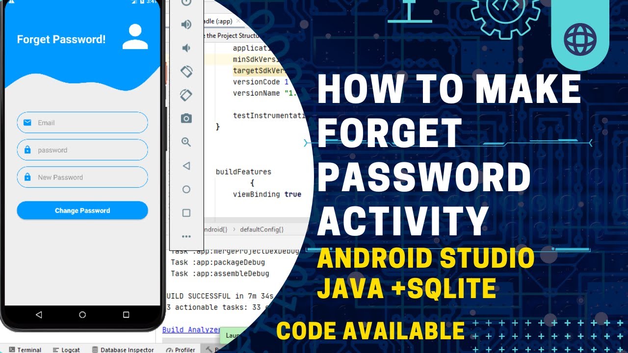 Design And Develop Forget Password In Android Using Sqlite Youtube