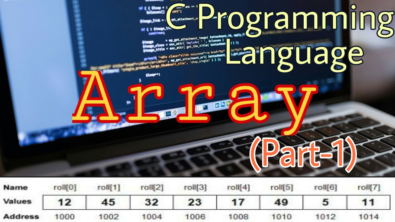 Array Part 1 C Programming Array In C Programming Language Youtube