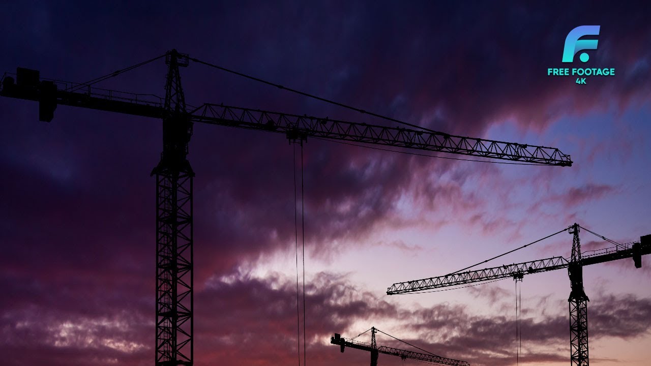 Construction Cranes 4k Footage Youtube