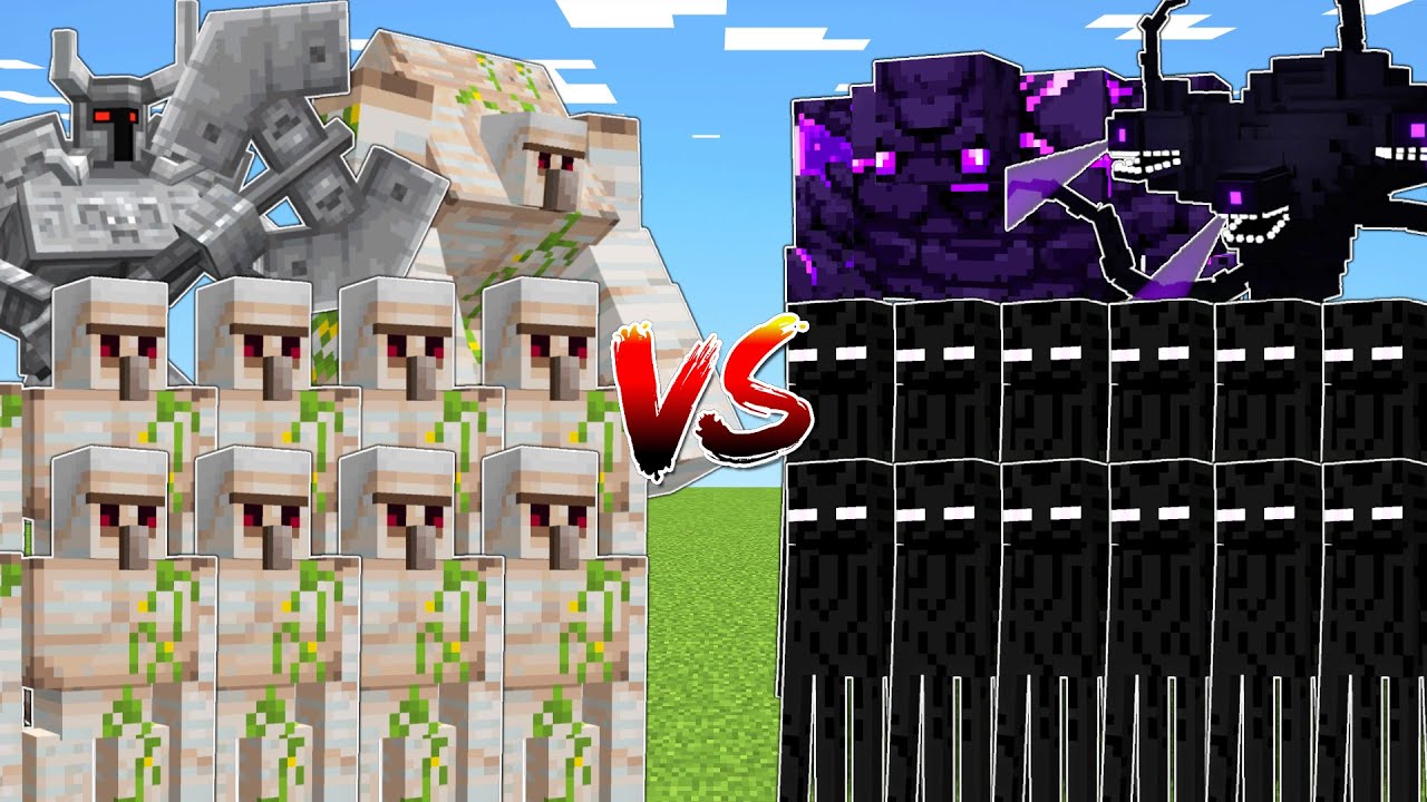 Iron Golems Vs Enderman Army Youtube