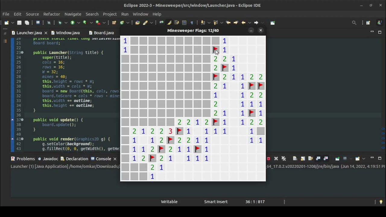 Minesweeper Clone In Java Youtube