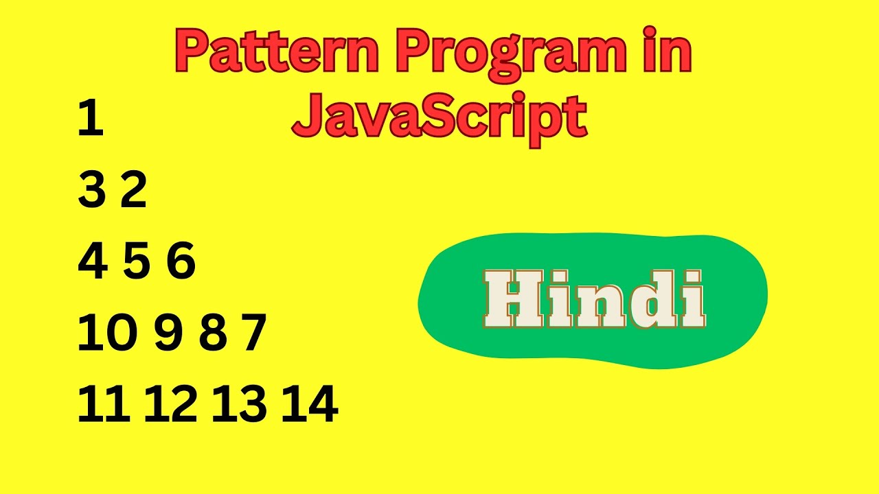 Challenging Pattern Program In Hindi Youtube