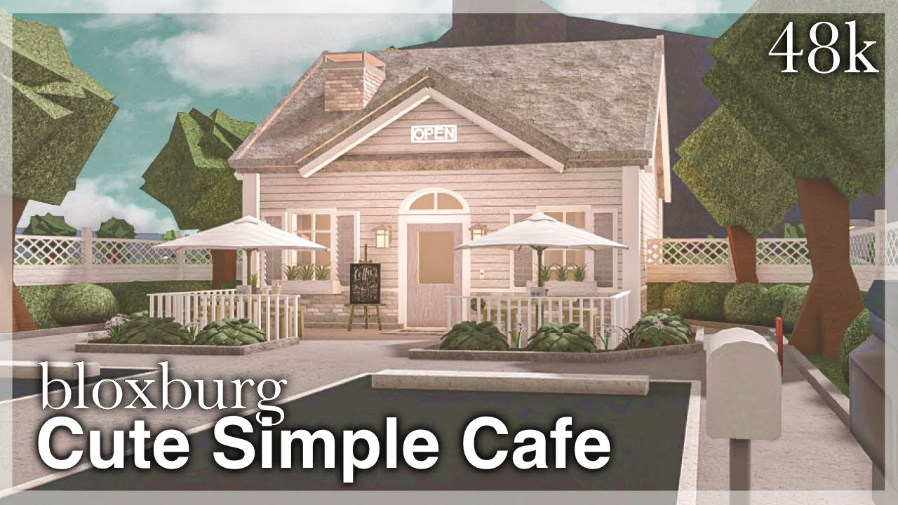 Bloxburg Cute Simple Cafe Speedbuild Youtube