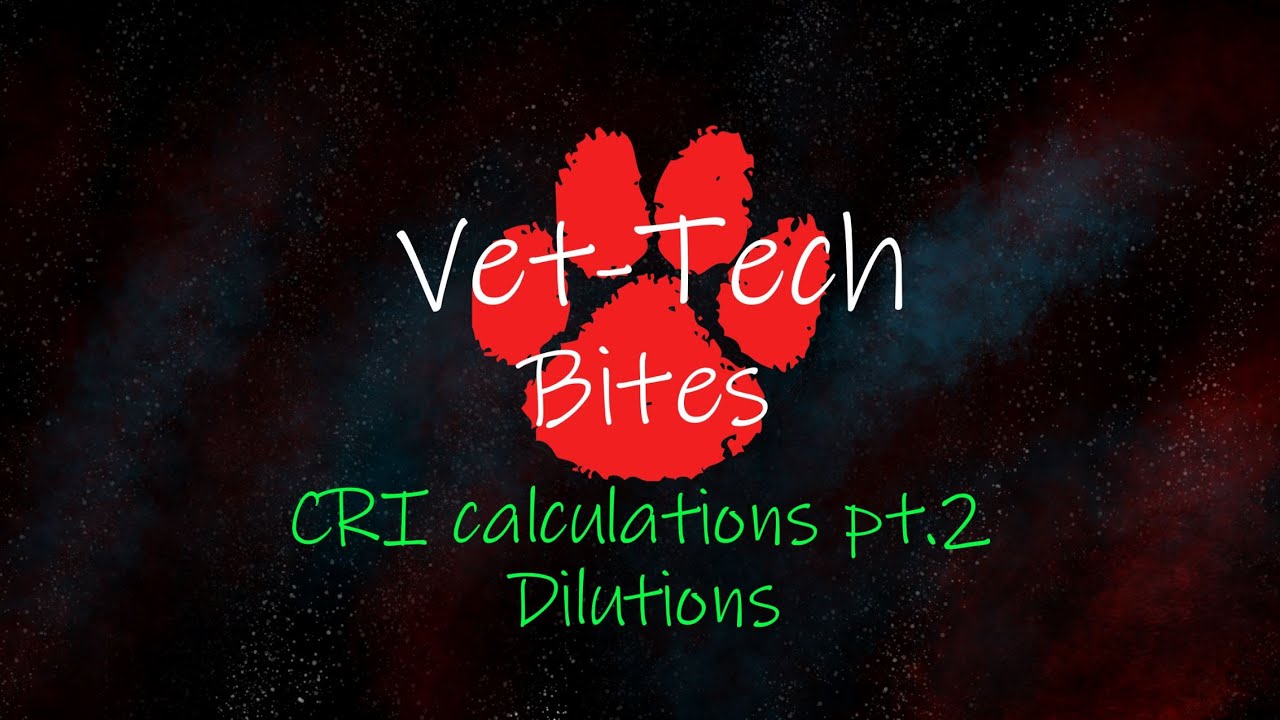 Vet Tech Bites Cri Calculations Pt 2 Dilutions Youtube