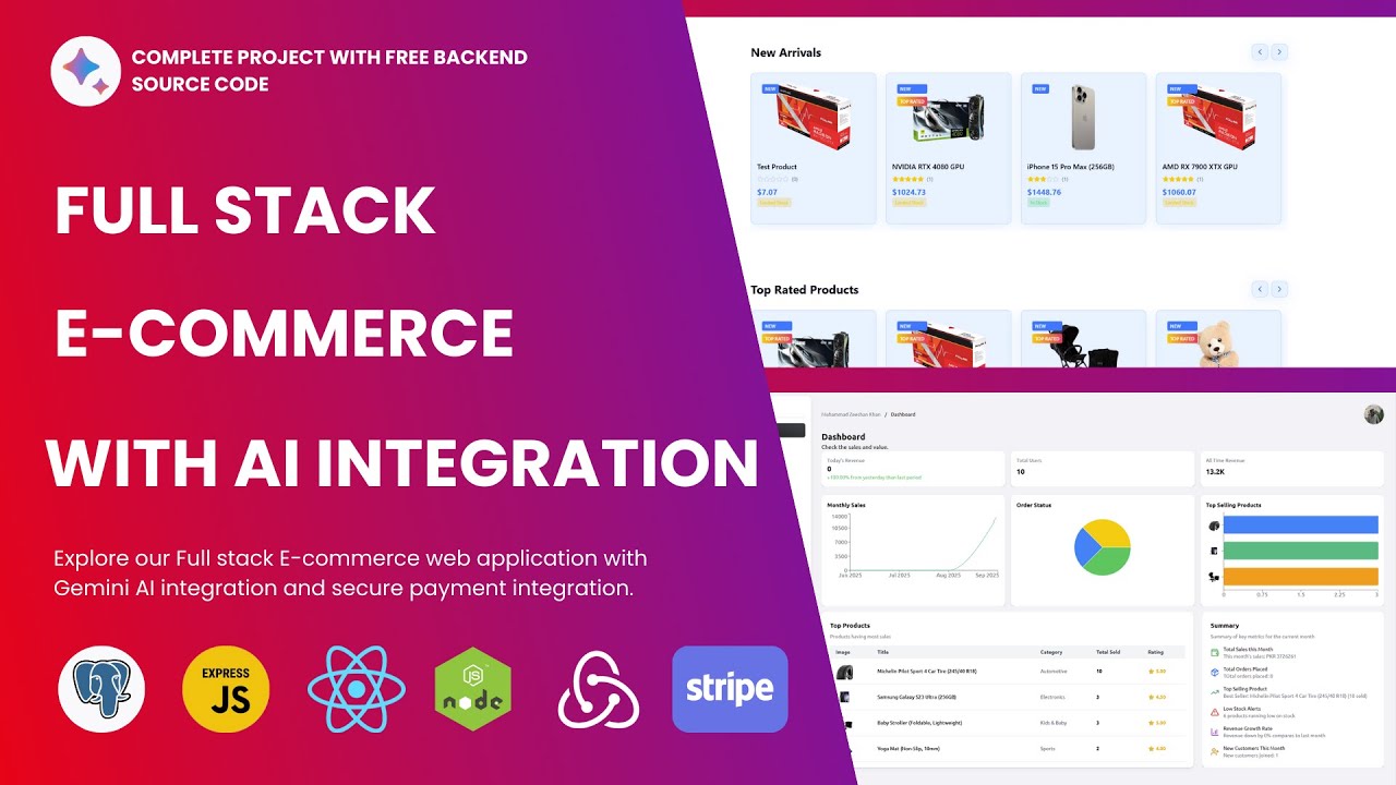 Build Full Stack Ai E Commerce Website Using React Node Postgres