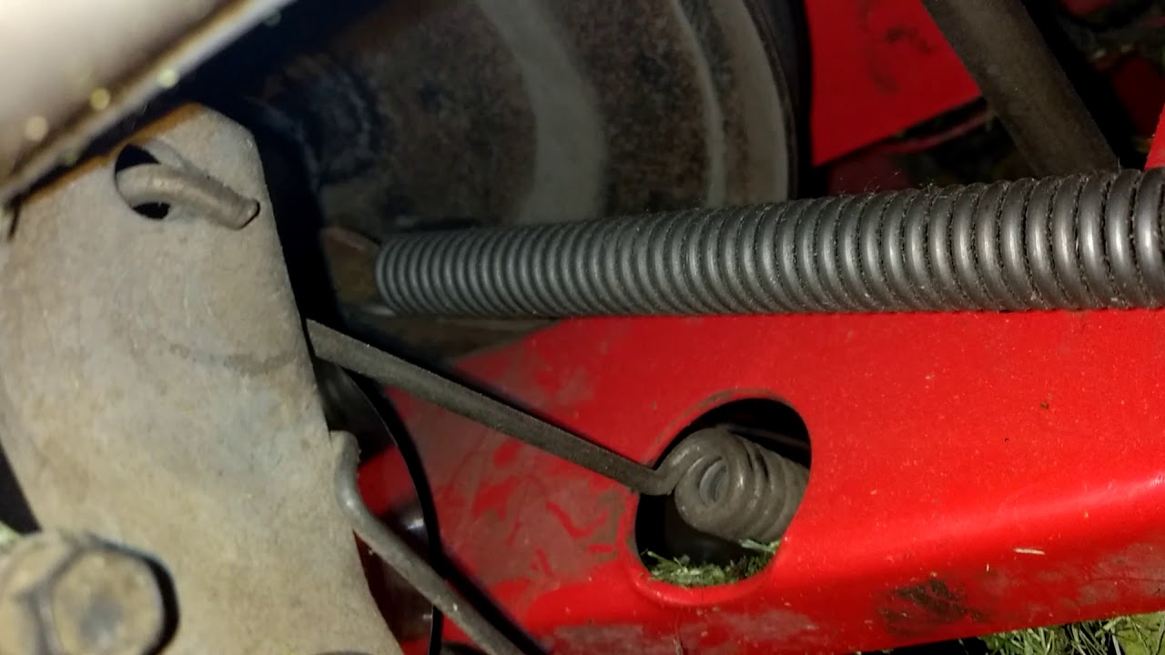 Mtd Lawn Tractor Idler Pulley Spring Location Youtube