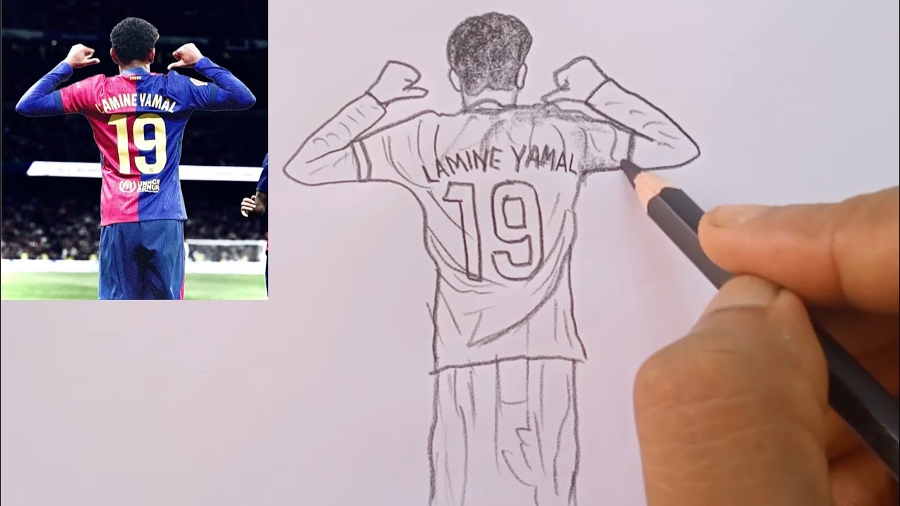 Amazing Lamine Yamal Drawing No 19 Barcelona Youtube