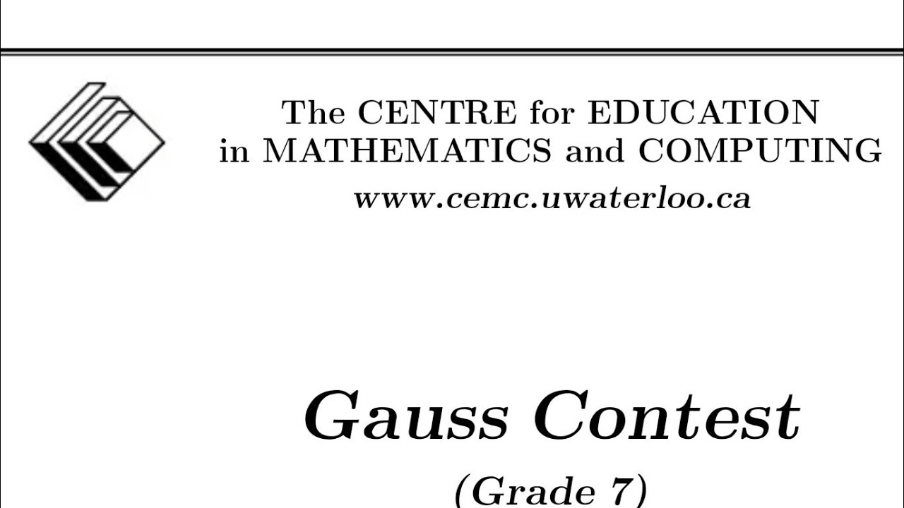 Gauss Math Contest