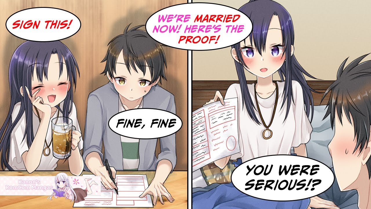 Manga Dub Some Drunk Girl I Met At A Bar Made Me Sign Marriage Papers