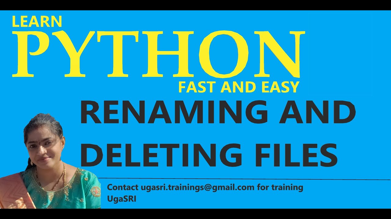 Python Renaming And Deleting Files Part 59 Youtube
